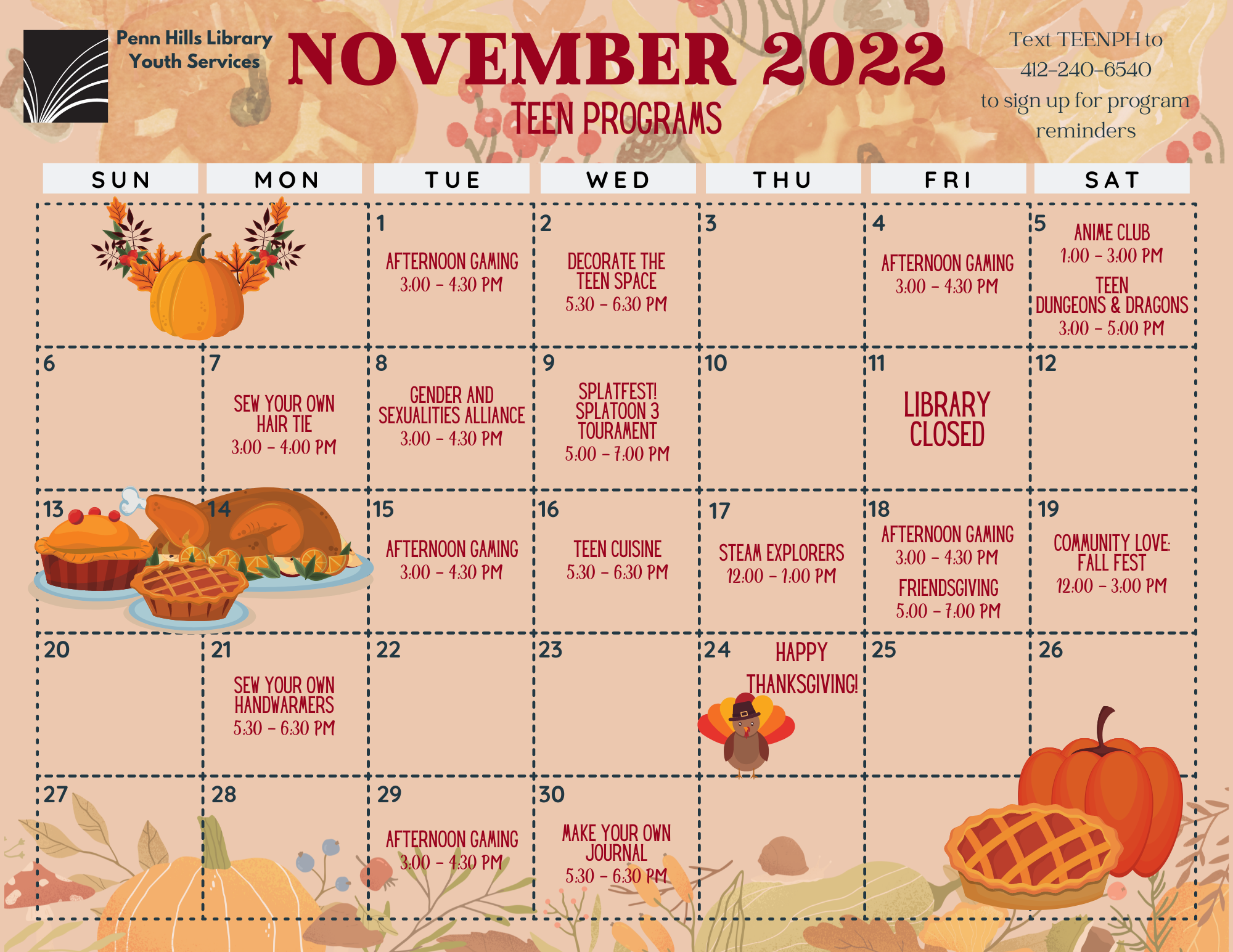 Programs and Calendars – Penn Hills Library