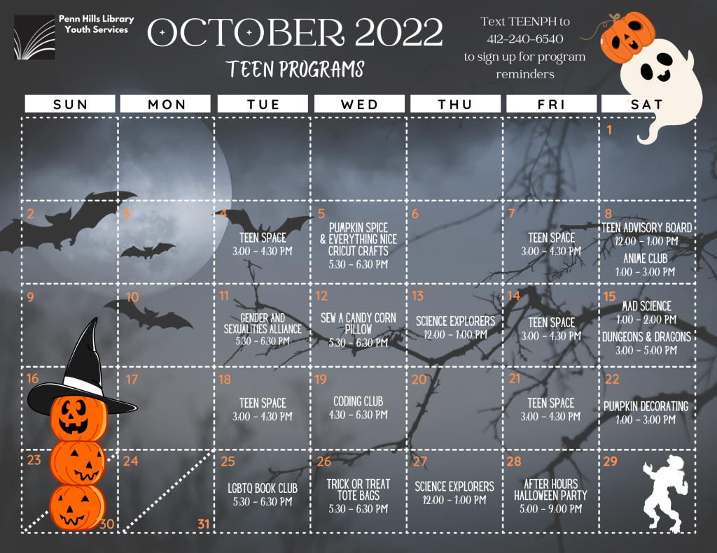 Programs and Calendars – Penn Hills Library