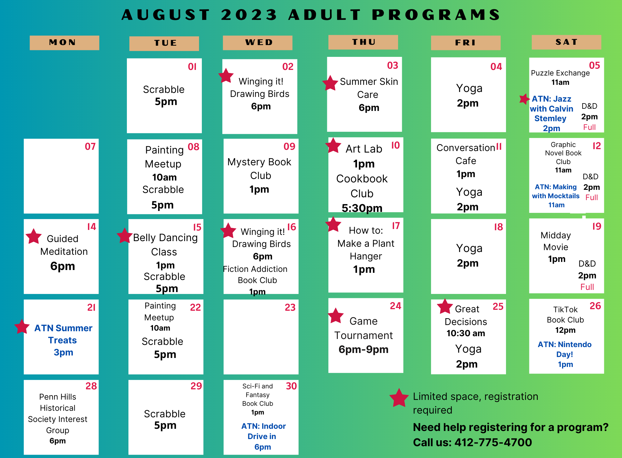 All-Ages Programs Summer 2023