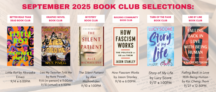 Better Read Than Dead Book Club - First Thursday of the Month at 6p m